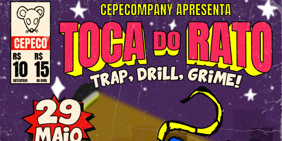 Evento da Cepecompany "Toca do Rato" acontece neste domingo, 29 ...