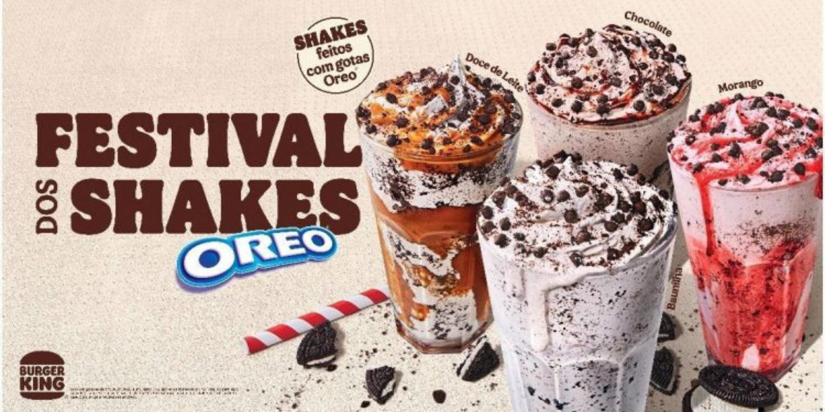 Festival de shake de Oreo é a novidade do Burger King - Mercadizar